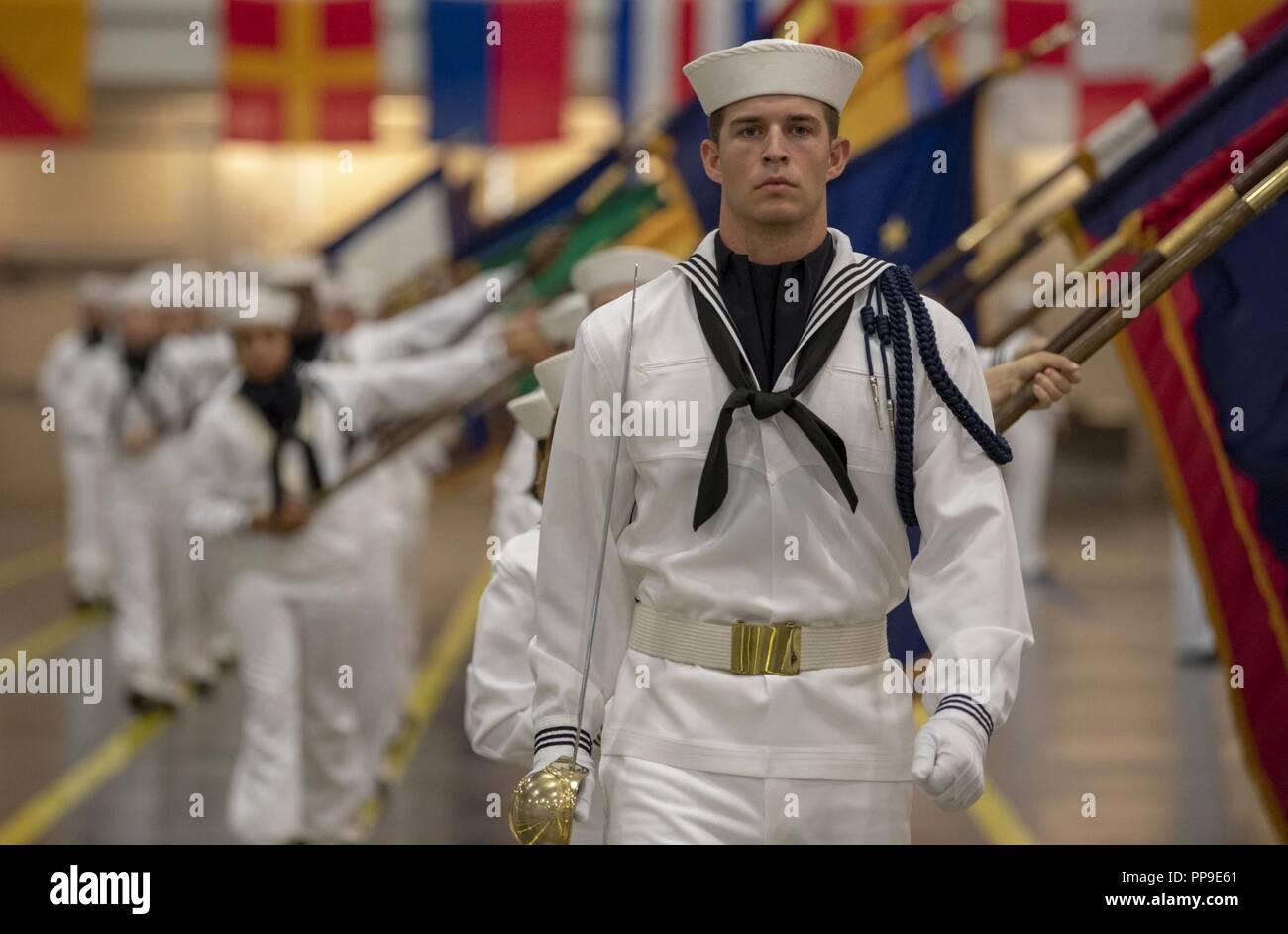 GREAT LAKES, Ill. (Aug. 17, 2018) U.S. Navy Sailors graduate from boot ...