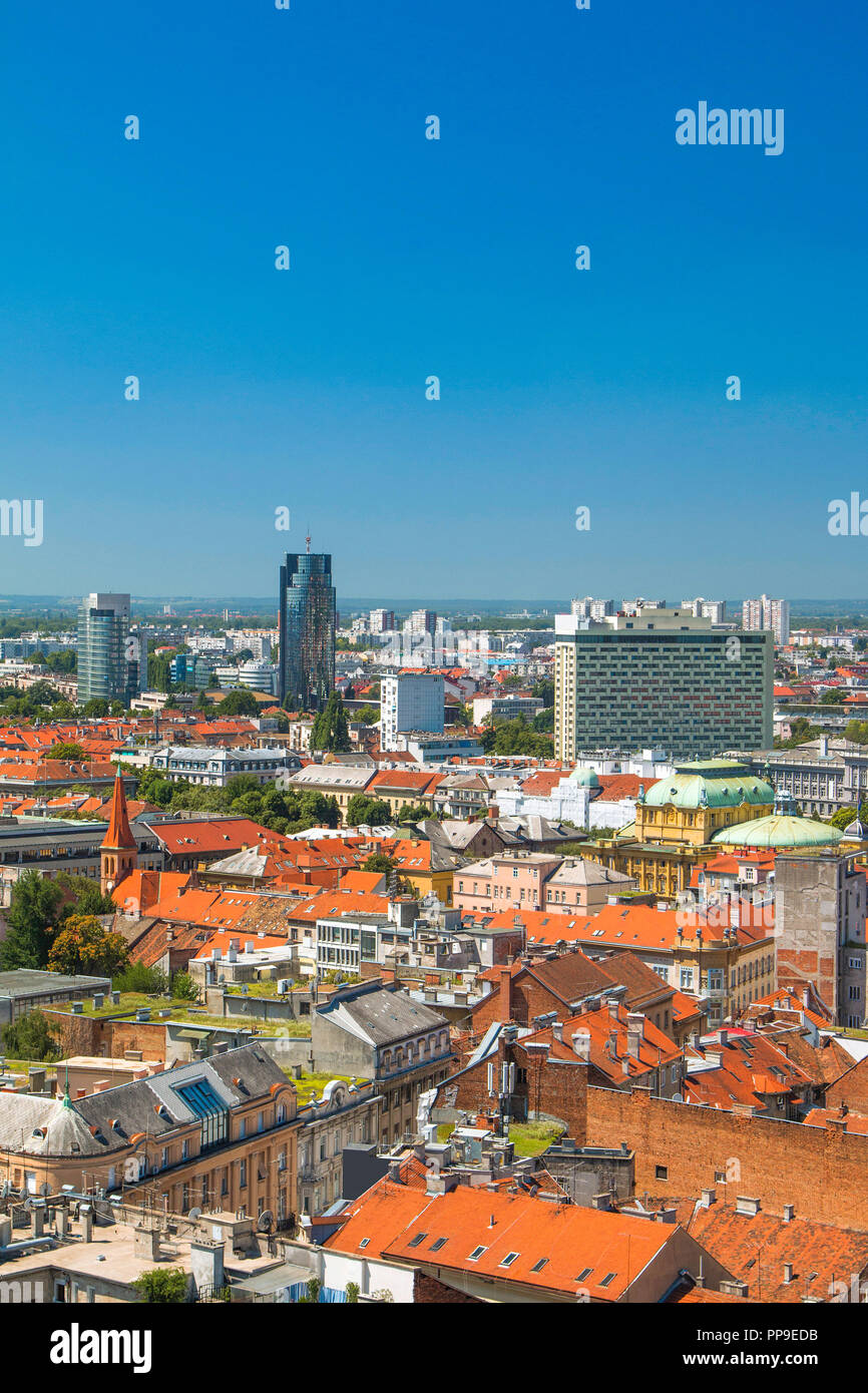 Zagreb down town skyline and modern business towers panoramic view ...