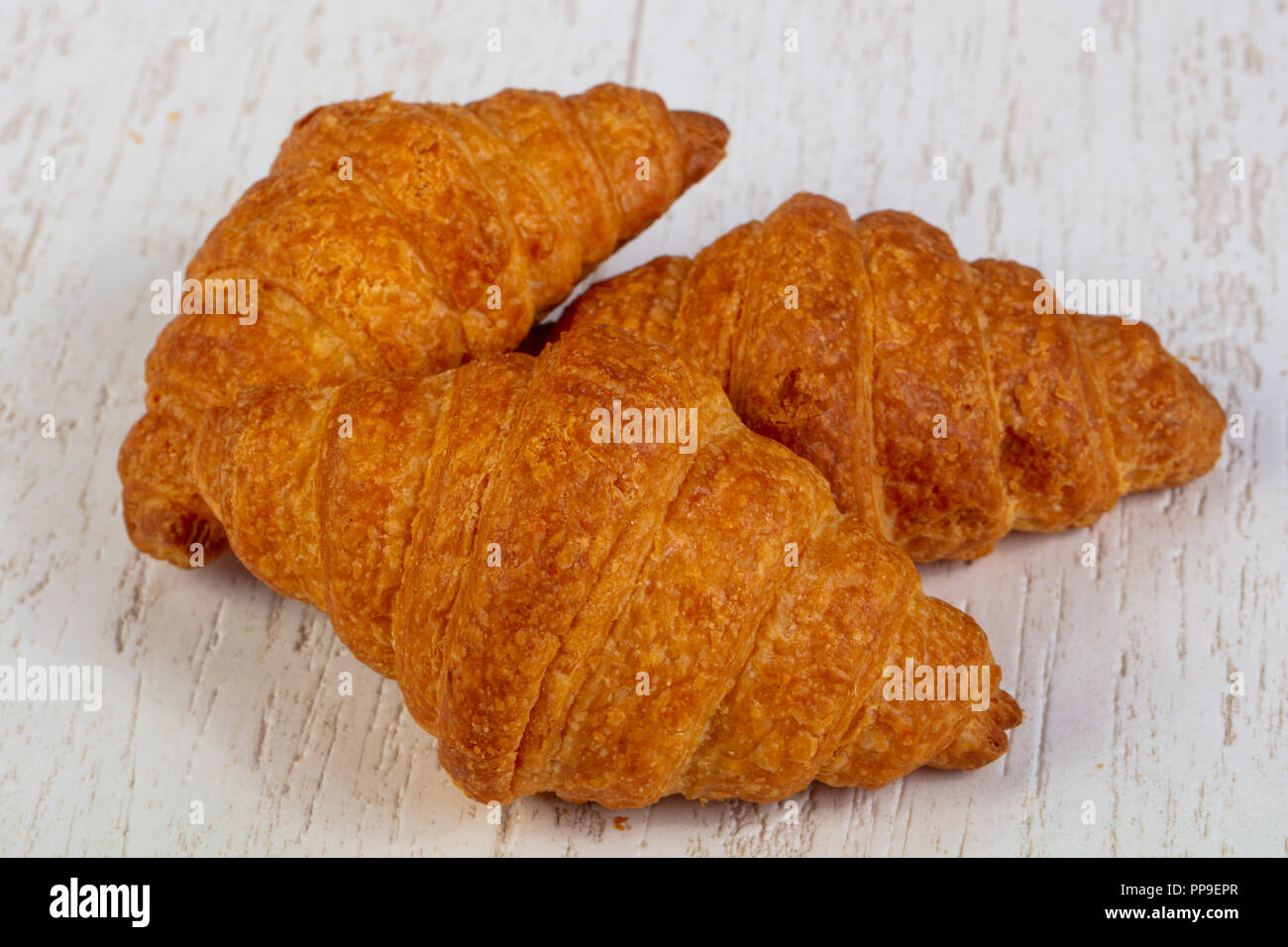 Delicious traditional baked french croissant Stock Photo - Alamy