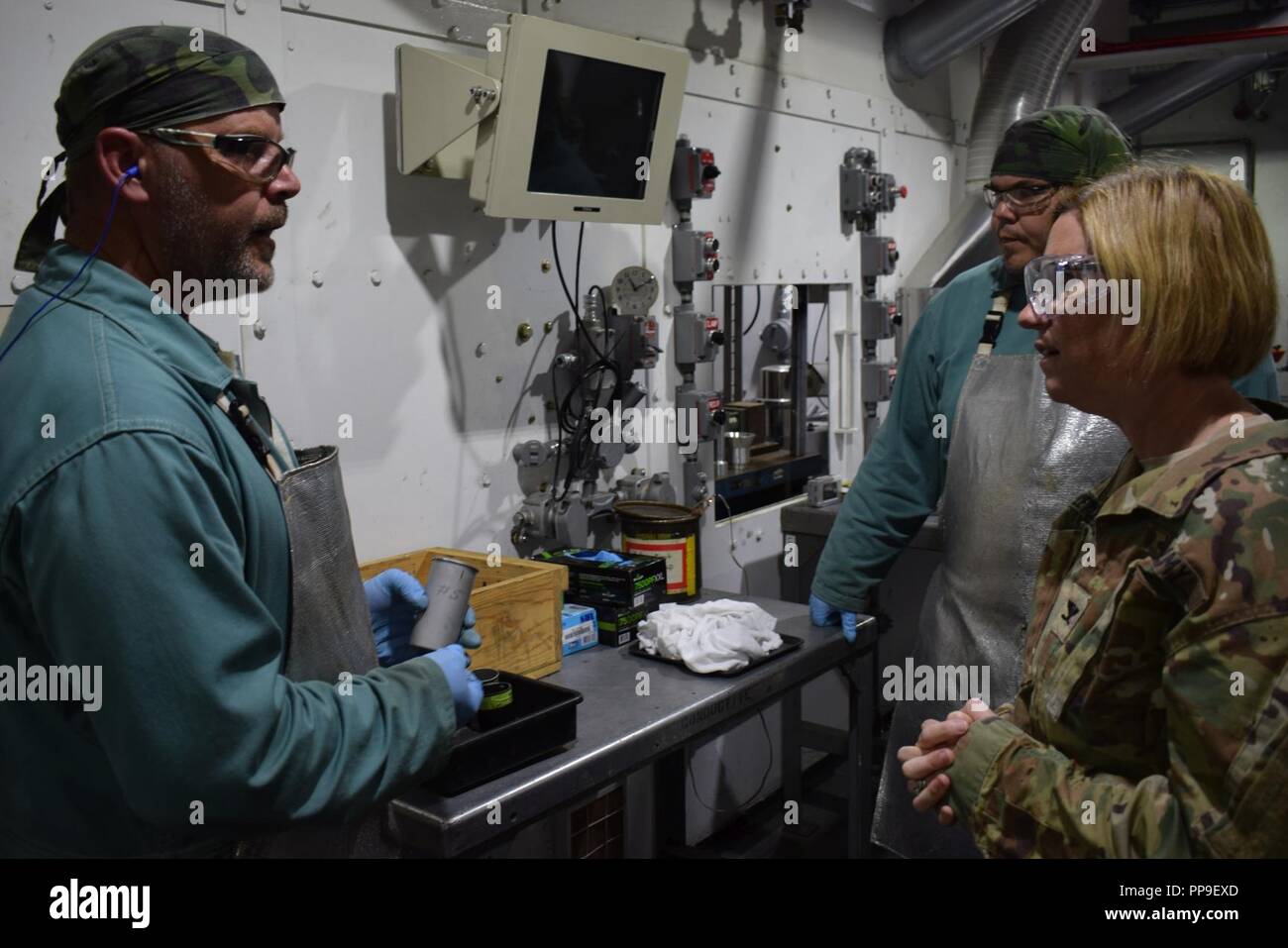 Col. Michelle Letcher, commander of Joint Munitions Command, speaks ...