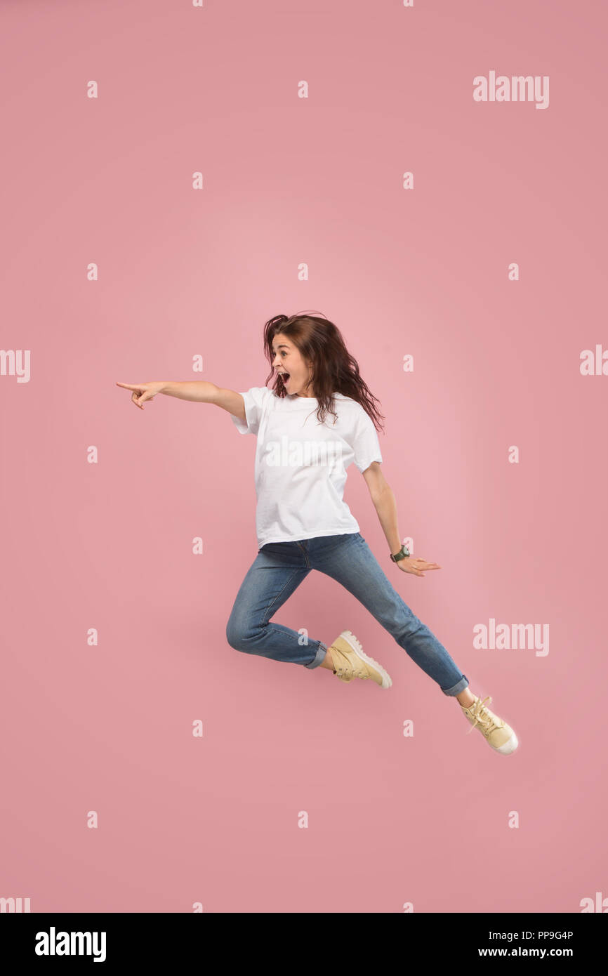 What is there interesting in the distance. seeking pretty happy young ...