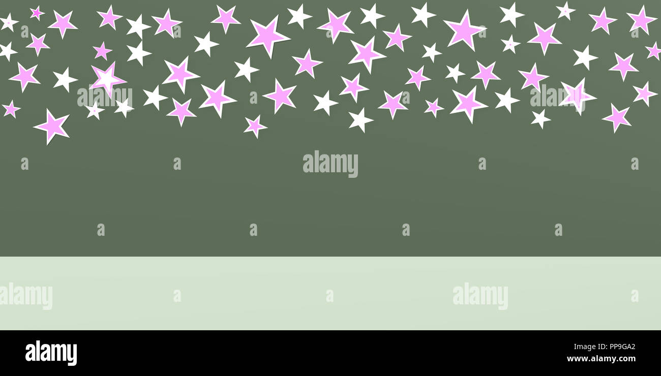 pink starfield on a colored surface - geometric shapes backdrops Stock ...