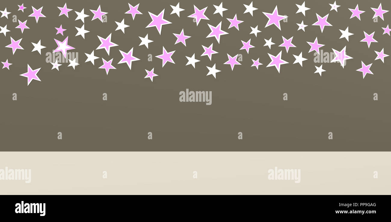 pink starfield on a colored surface - geometric shapes backdrops Stock ...