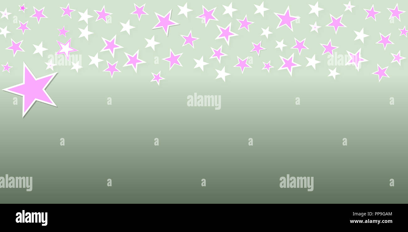 pink starfield on a colored surface - geometric shapes backdrops Stock ...