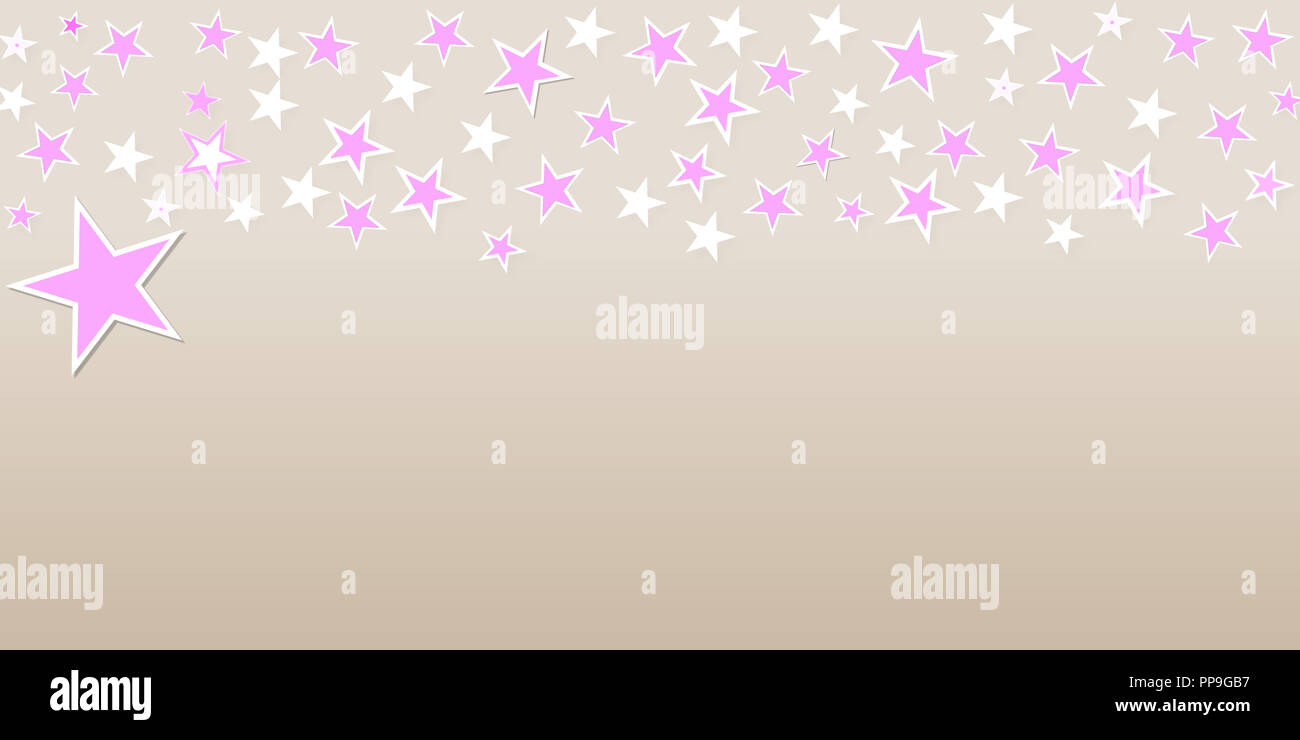 pink starfield on a colored surface - geometric shapes backdrops Stock ...