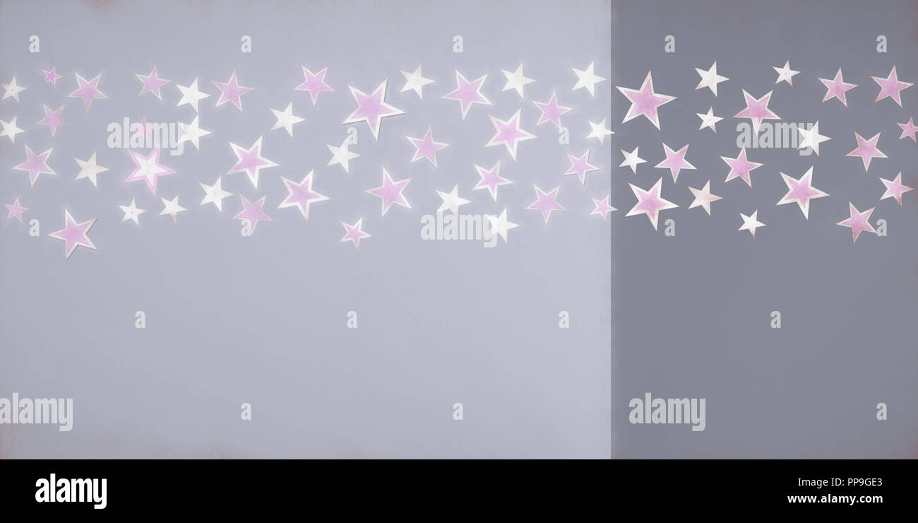 pink starfield on a colored surface - geometric shapes backdrops Stock ...