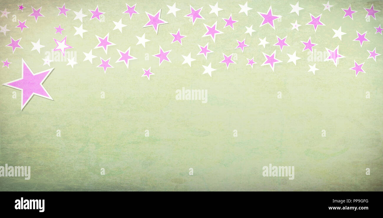 pink starfield on a colored surface - geometric shapes backdrops Stock ...