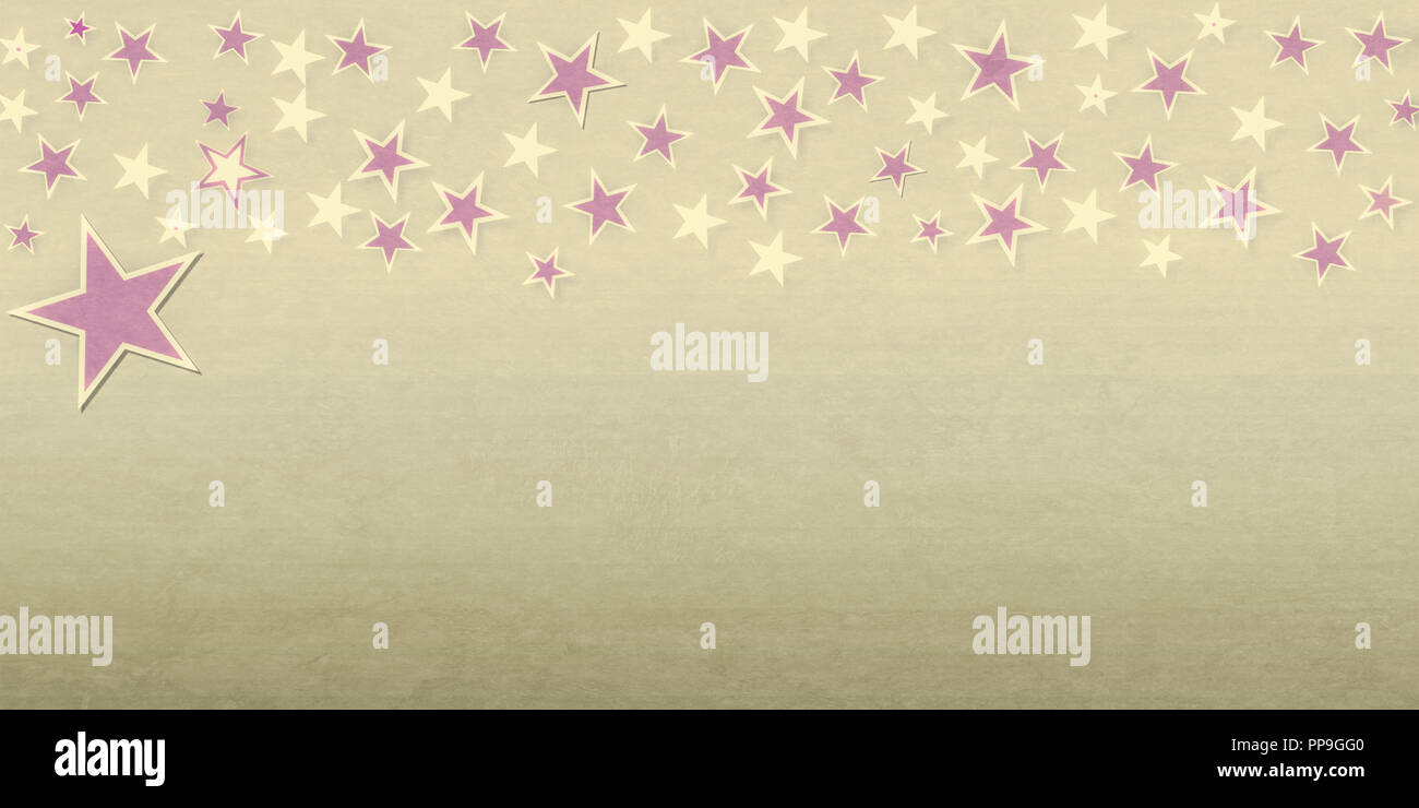 pink starfield on a colored surface - geometric shapes backdrops Stock ...