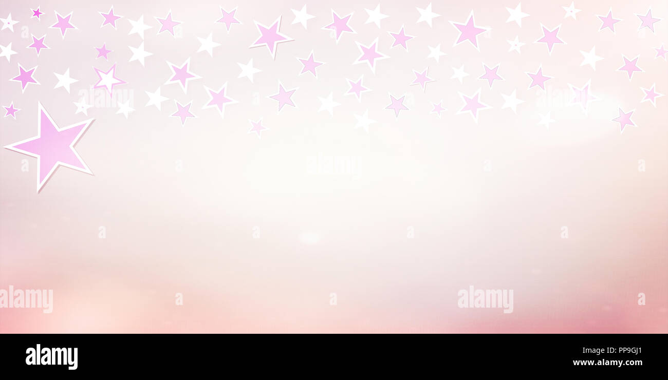 pink starfield on a colored surface - geometric shapes backdrops Stock ...