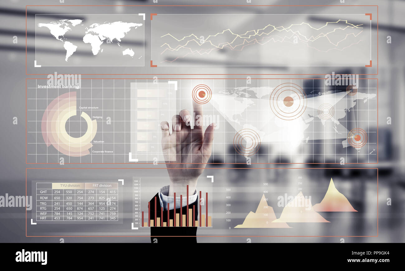 Concept of using modern technologies for business globalization Stock ...