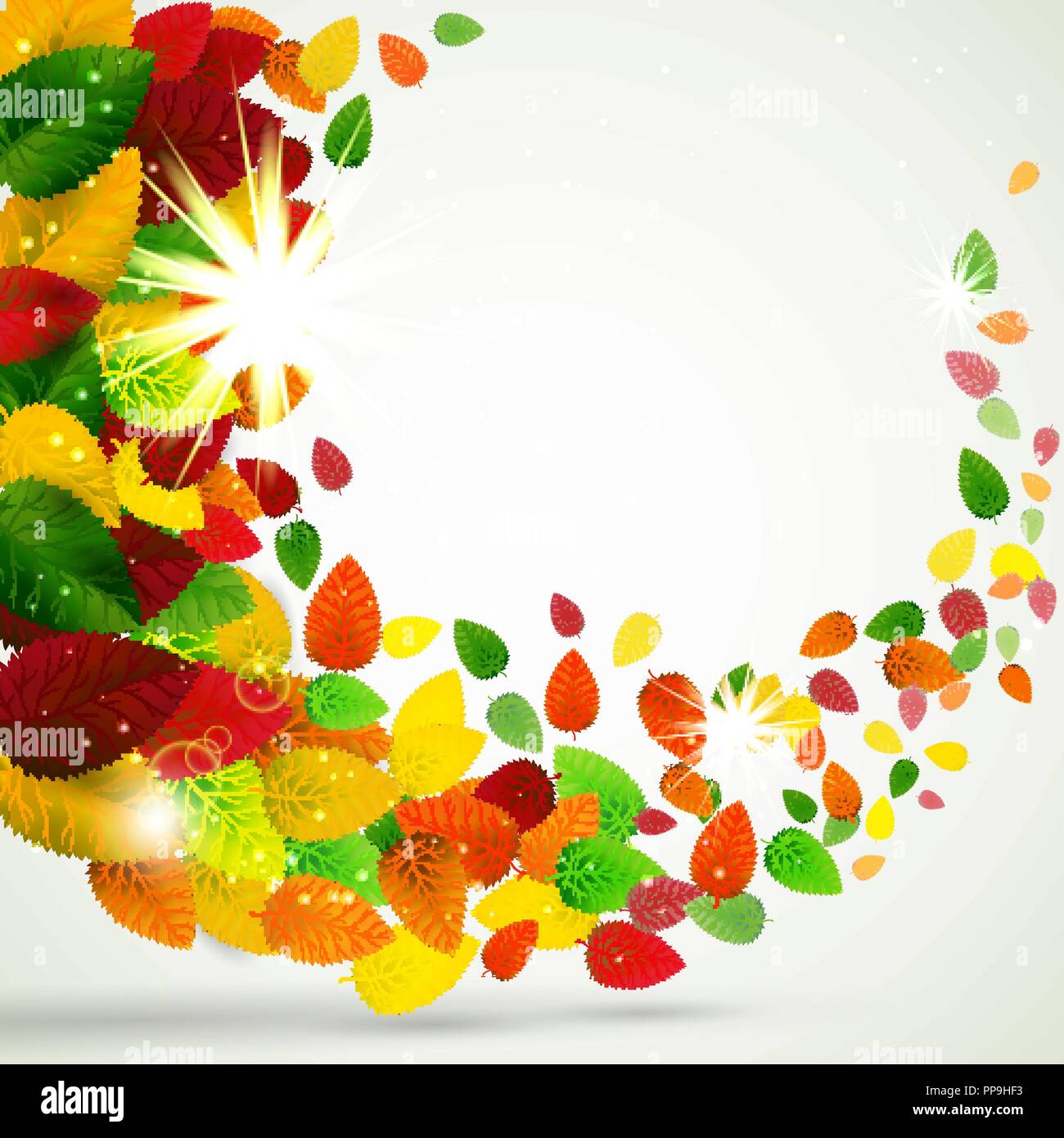 Autumn leaves swirl background Stock Vector Image & Art - Alamy