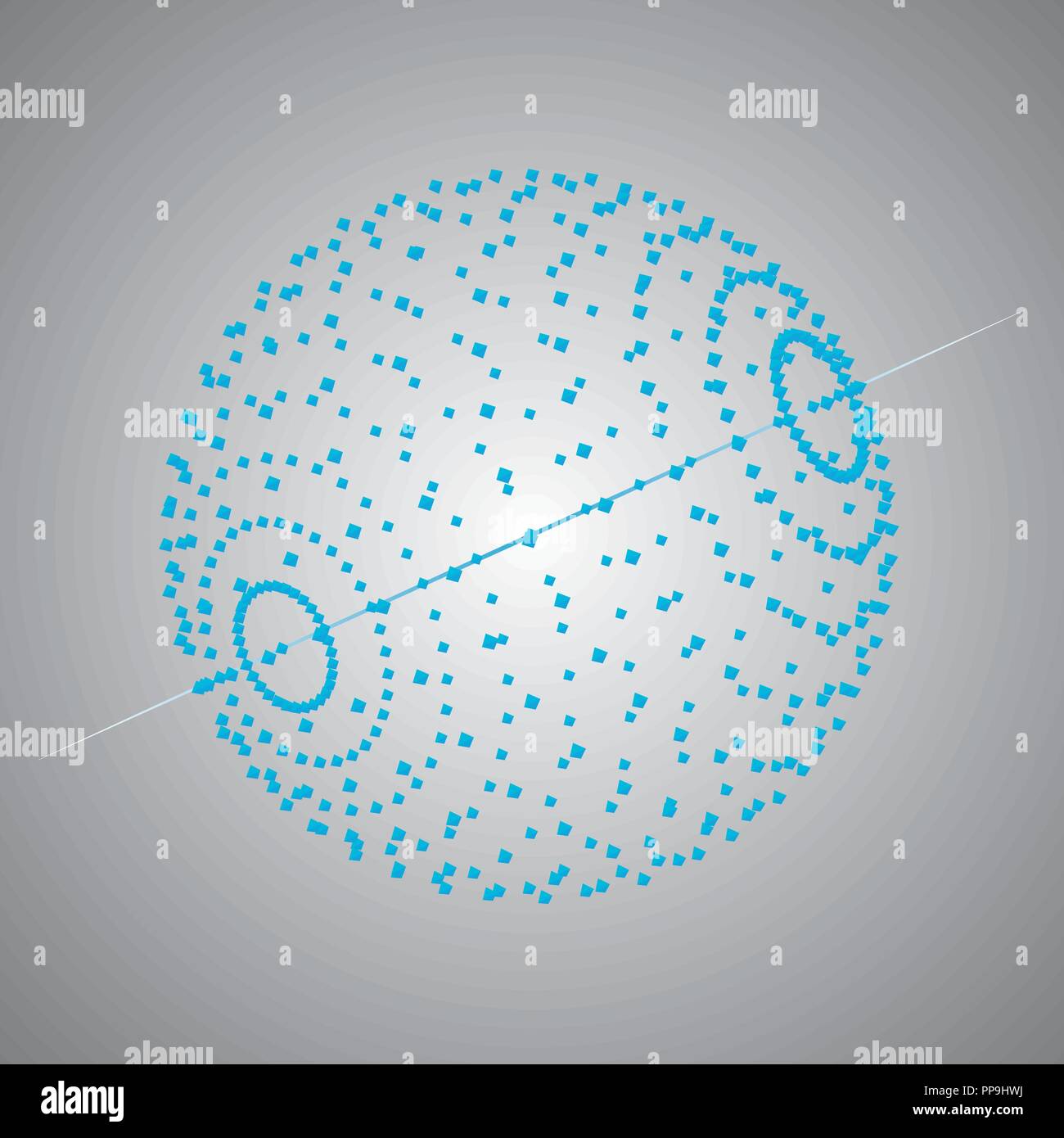 A sphere consisting of polygons. 3D. Vector illustration Stock Vector ...