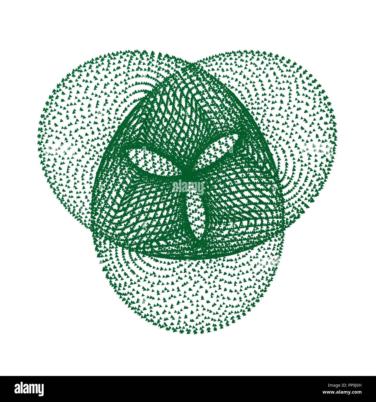 Geometric figure torus knot. Torus knot consists of a set of diamonds ...