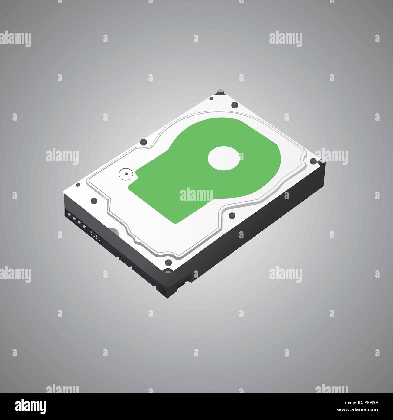 The hard disk is isometric. 3D. Vector illustration Stock Vector Image ...