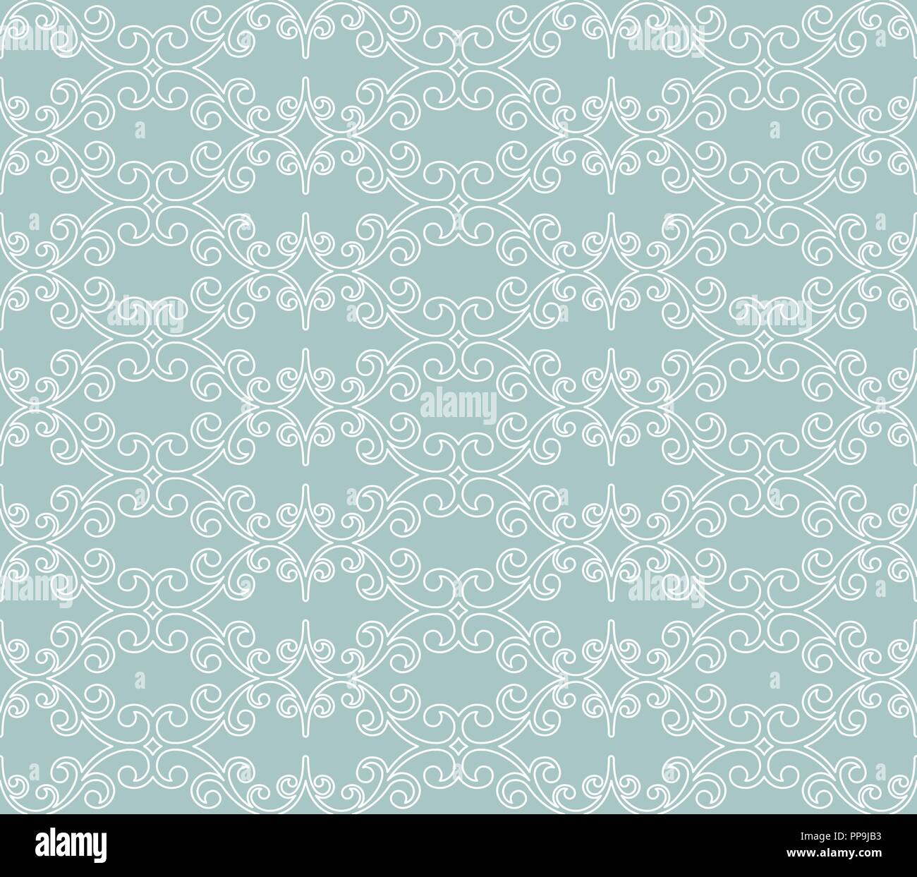 Floral repeating pattern light blue Stock Vector Images - Alamy