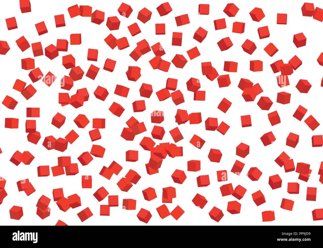 Background with many red cubes. Vector illustration Stock Vector Image ...