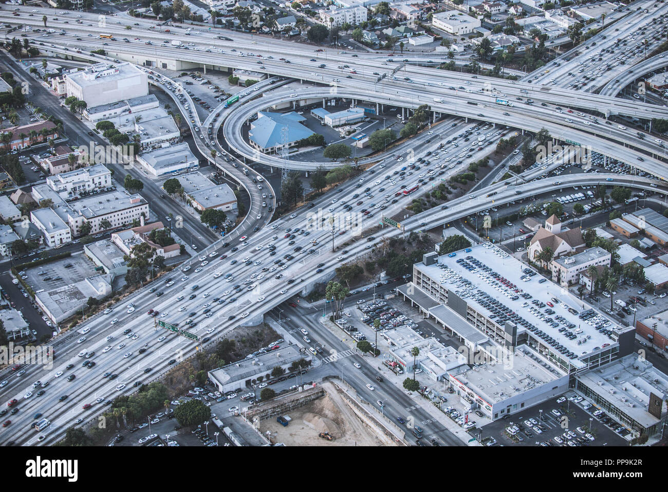 Cars driving on a highway, drone bird's eye view Stock Photo - Alamy