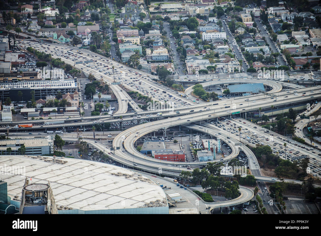Cars driving on a highway, drone bird's eye view Stock Photo - Alamy