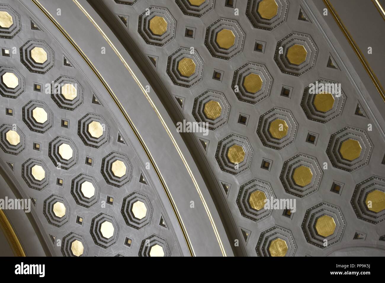 The iconic white-washed and golden encrusted atrium/central hall at ...