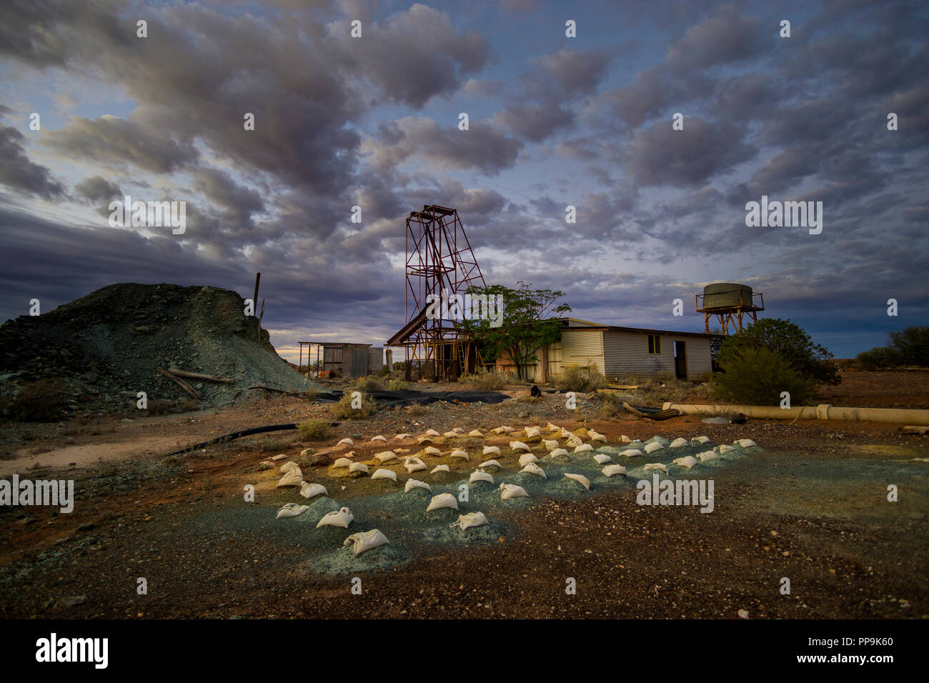 Abandoned Gold Mine and rusty equipment at Mt Magnet Western Australia ...