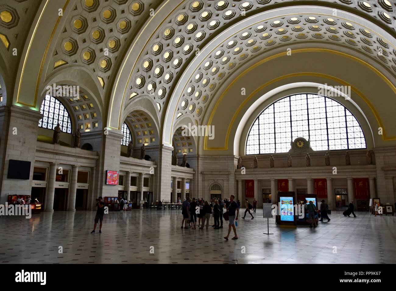 The iconic white-washed and golden encrusted atrium/central hall at ...
