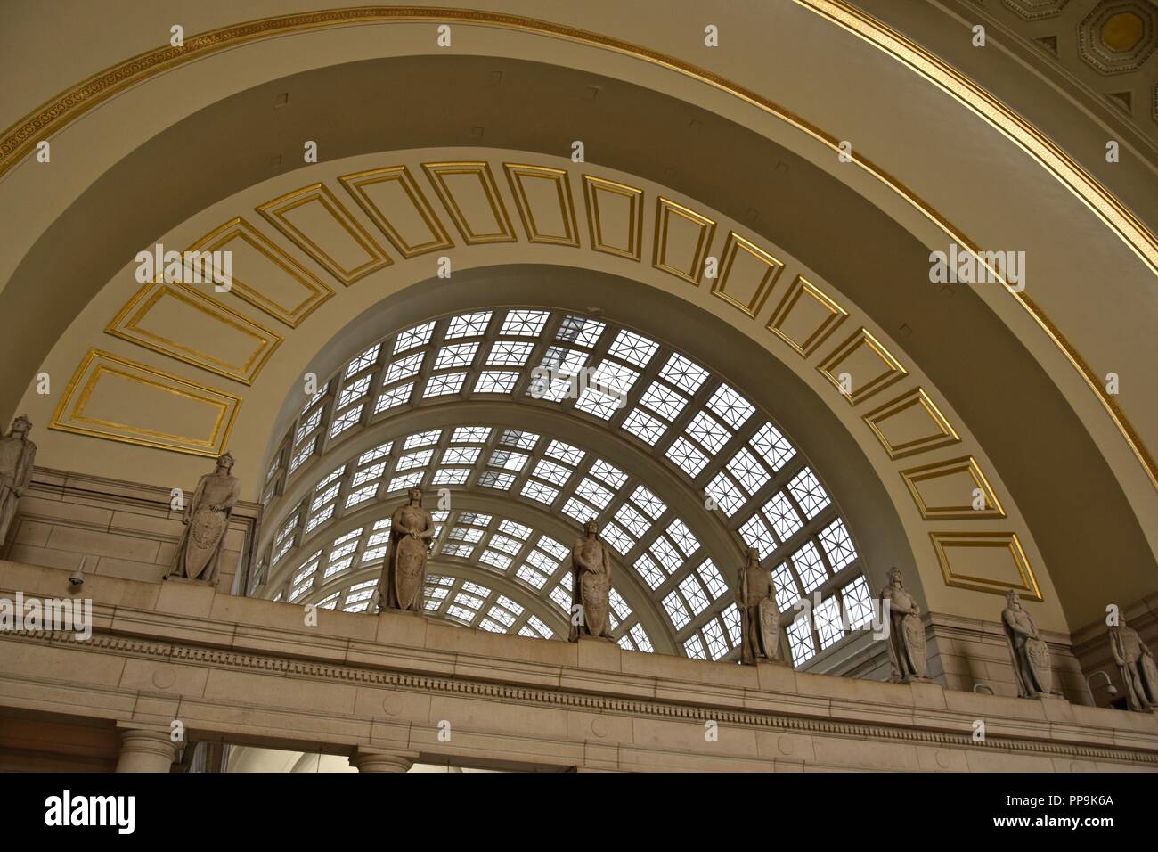 The iconic white-washed and golden encrusted atrium/central hall at ...