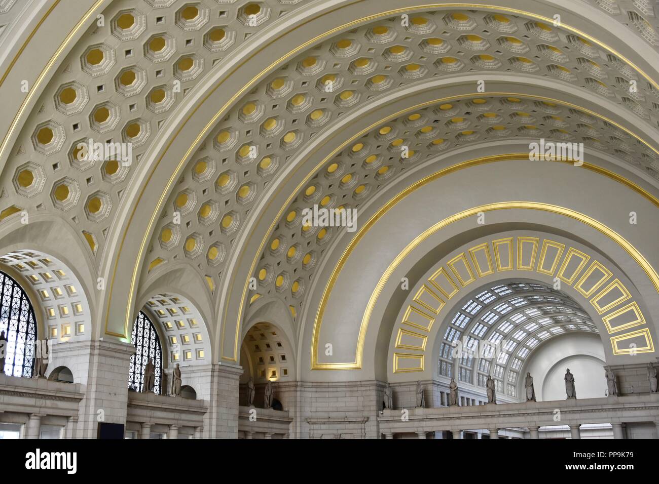 The iconic white-washed and golden encrusted atrium/central hall at ...