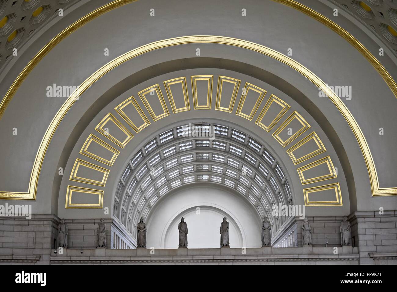 The iconic white-washed and golden encrusted atrium/central hall at ...