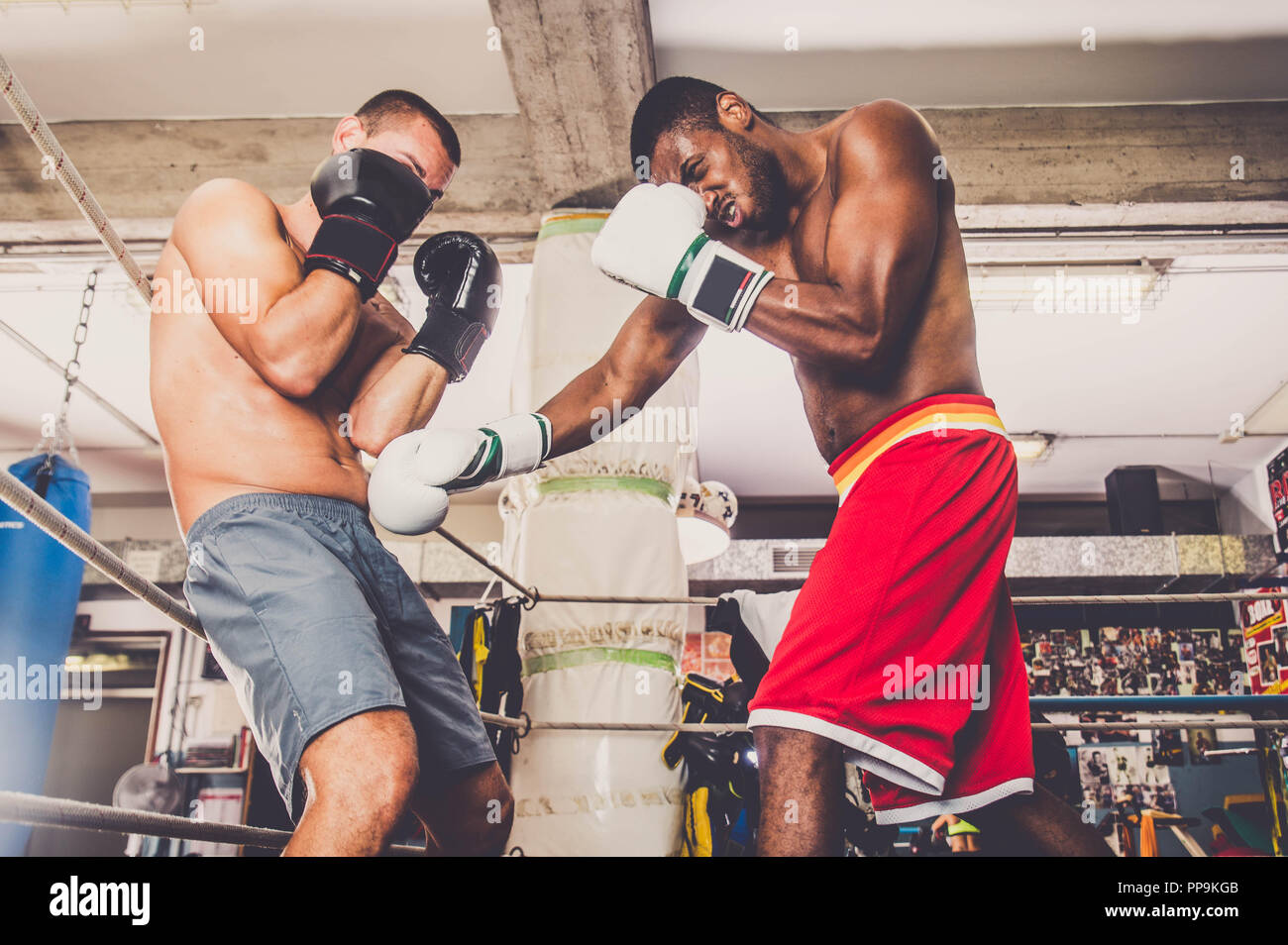 Fighting defending boxing ring competition boxing glove hi-res stock ...