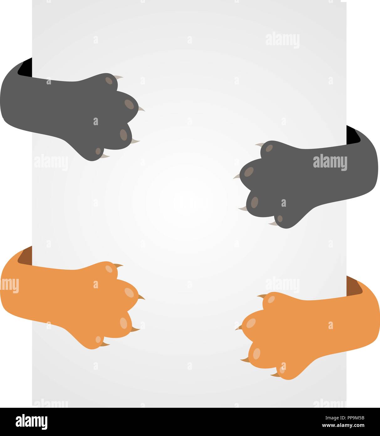 Cat paws illustration hi-res stock photography and images - Alamy