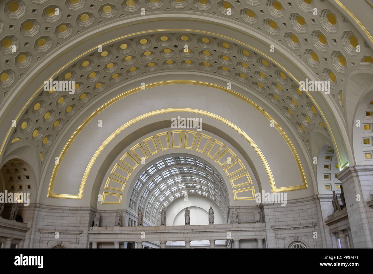 The iconic white-washed and golden encrusted atrium/central hall at ...