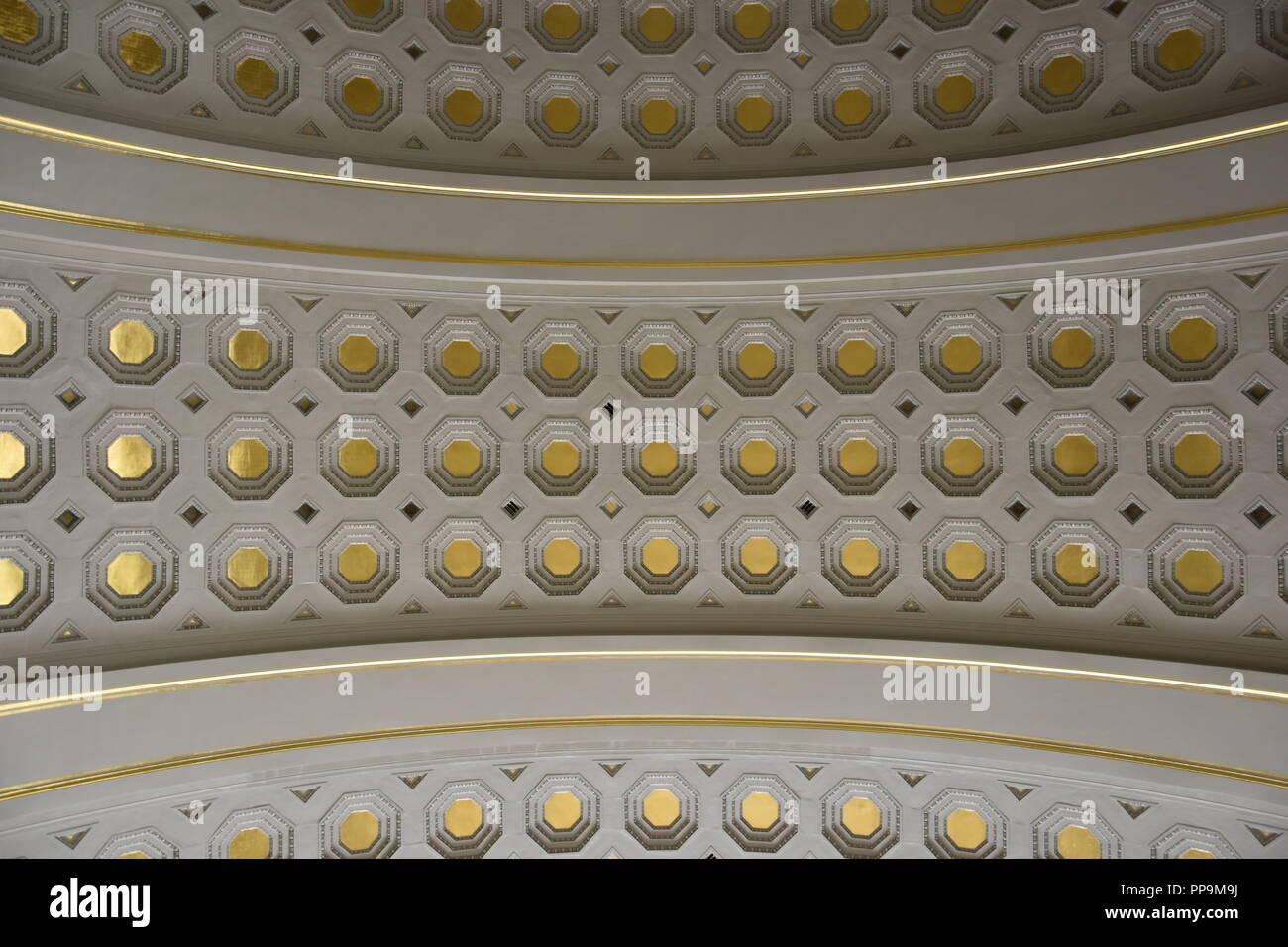 The iconic white-washed and golden encrusted atrium/central hall at ...