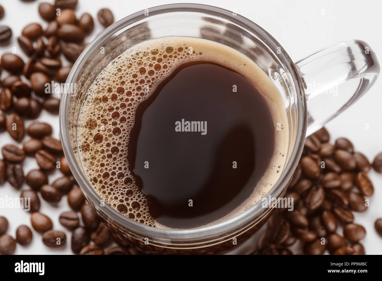 Tasty coffee in close up Stock Photo - Alamy