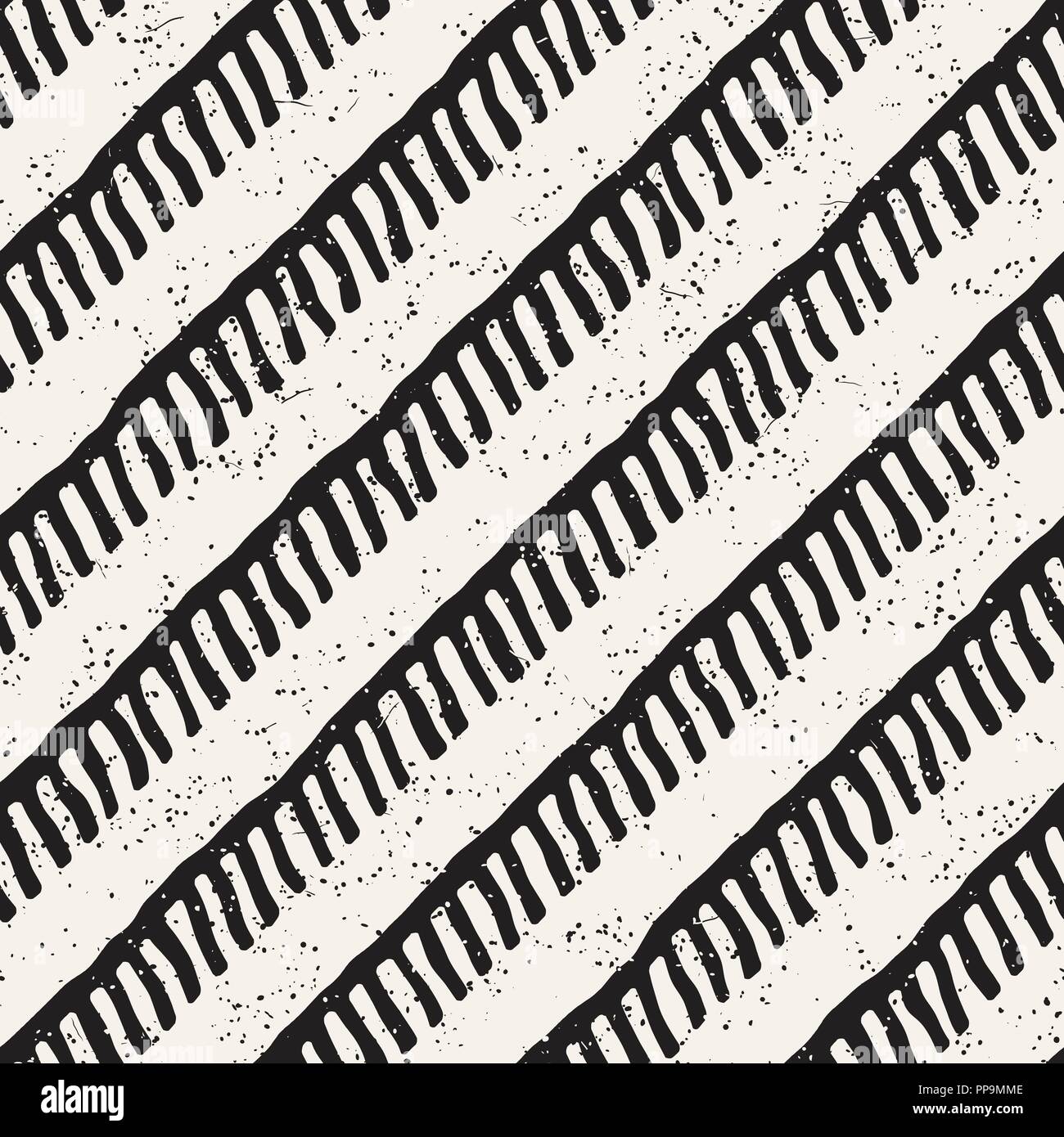 Simple ink geometric pattern. Monochrome black and white strokes ...