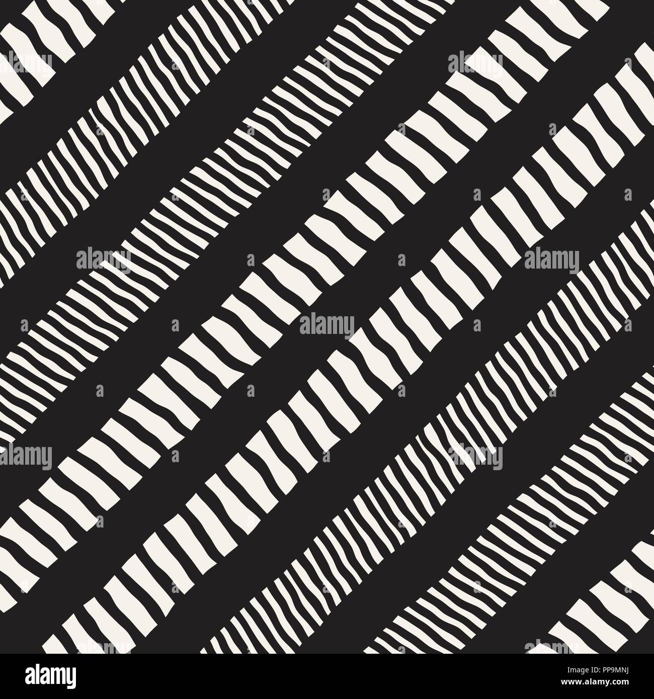 Simple ink geometric pattern. Monochrome black and white strokes ...