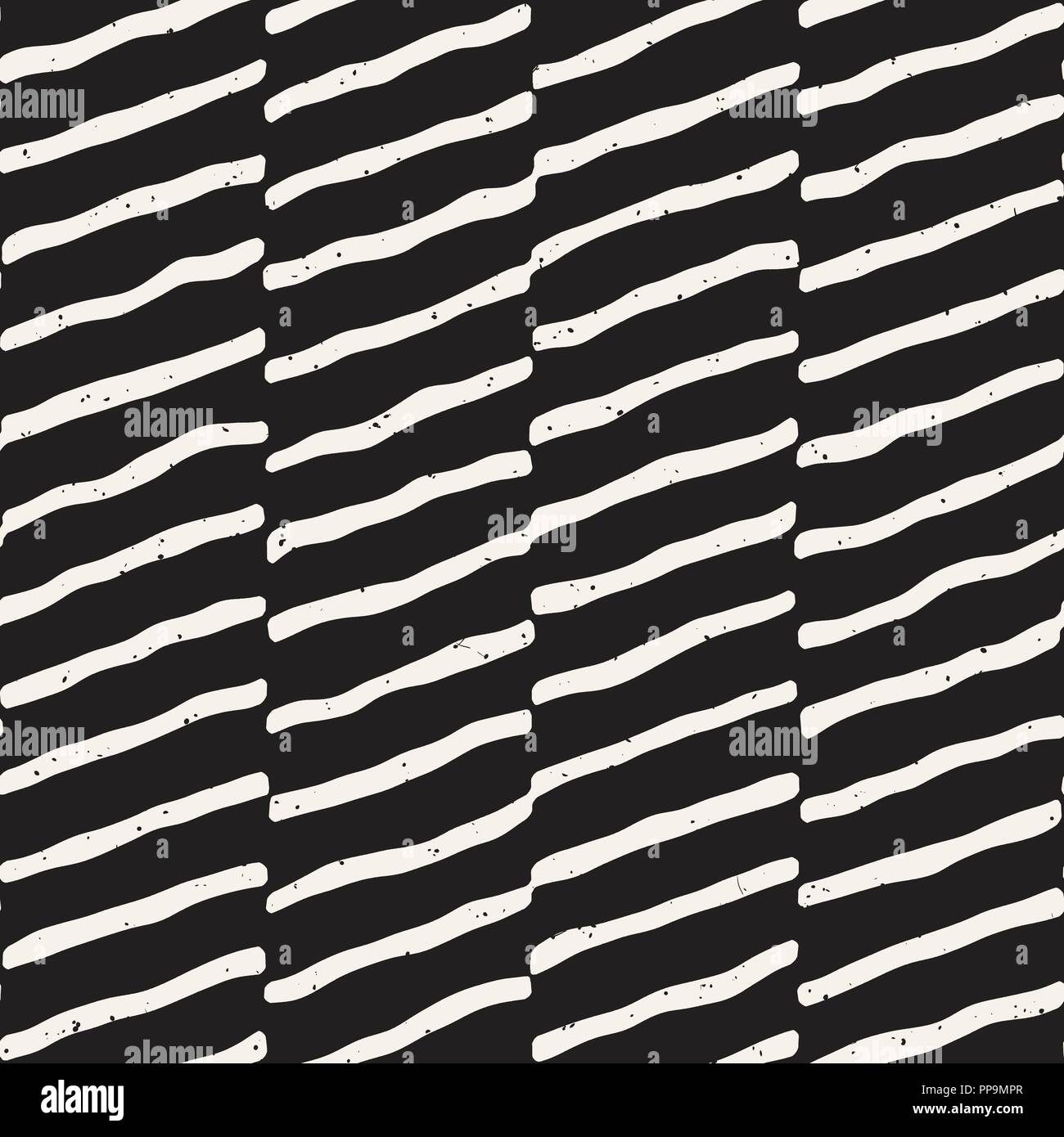 Simple ink geometric pattern. Monochrome black and white strokes ...