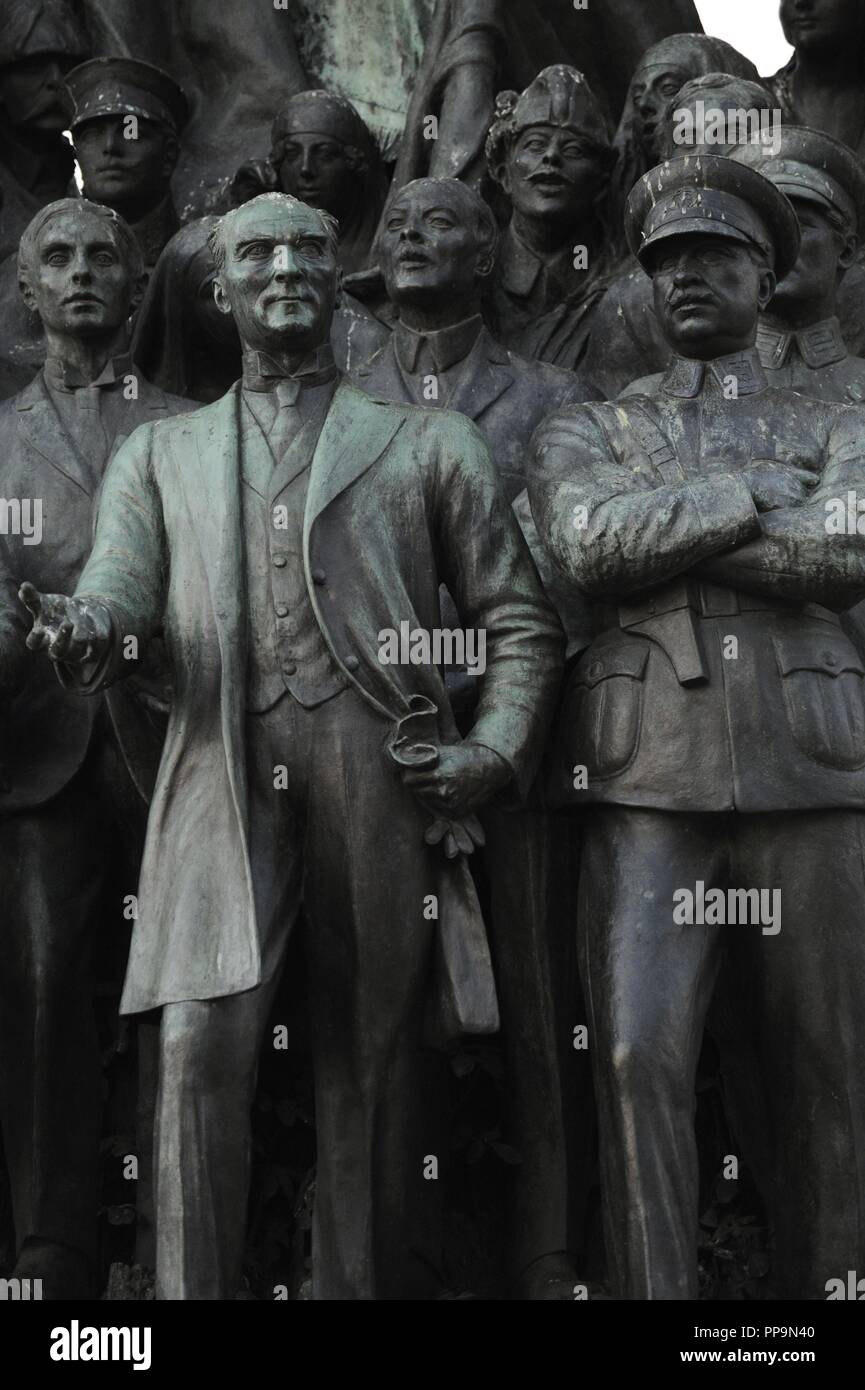 Turkey. Istanbul. Republic Monument, 1928. Designed by Italian sculptor ...