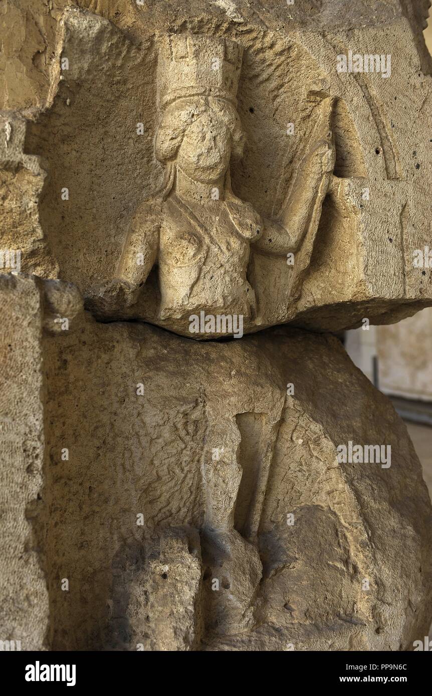 Funerary altar, calcerows. Caesarea. Roman period, late 1st-2nd century ...