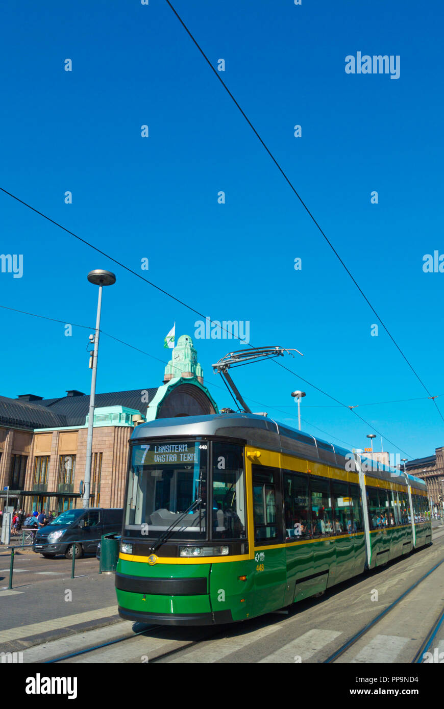 Tram 7, Kaivokatu, Helsinki, Finland Stock Photo - Alamy