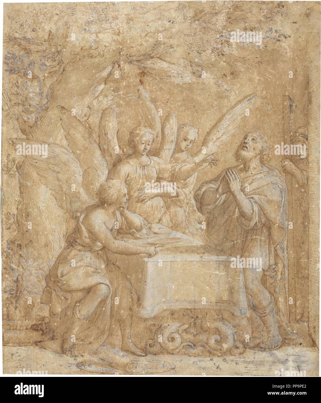 Abraham receiving the angels hi-res stock photography and images - Alamy