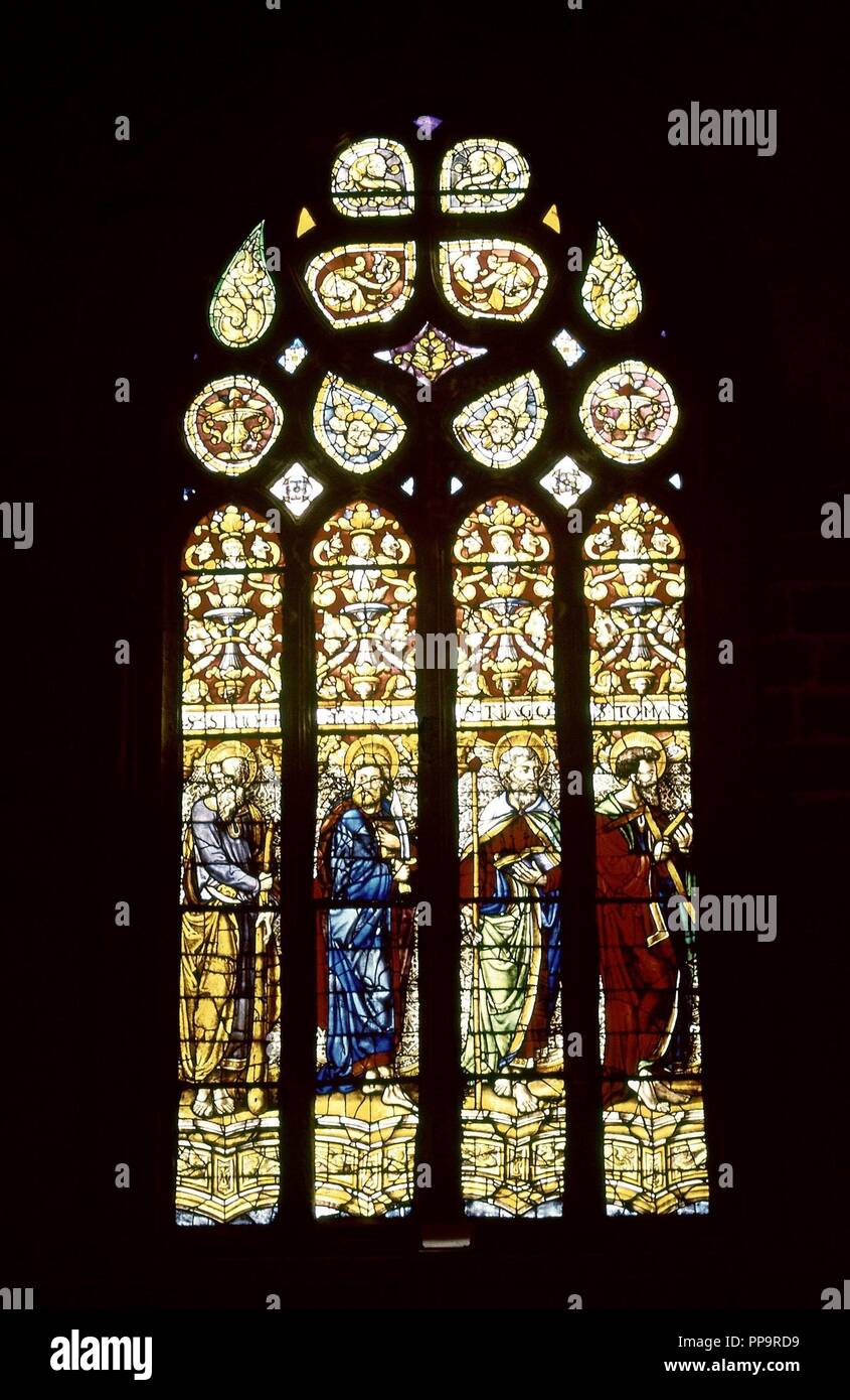 Santiago apostol stained glass window hi-res stock photography and ...