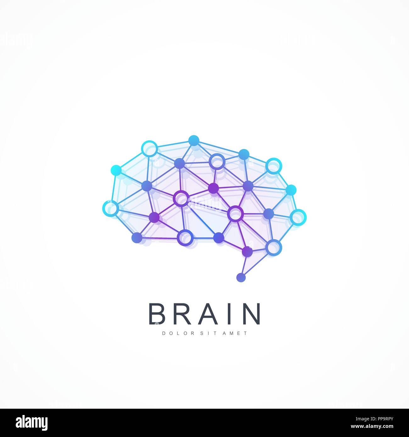 Ai brain icon Stock Vector Images - Alamy