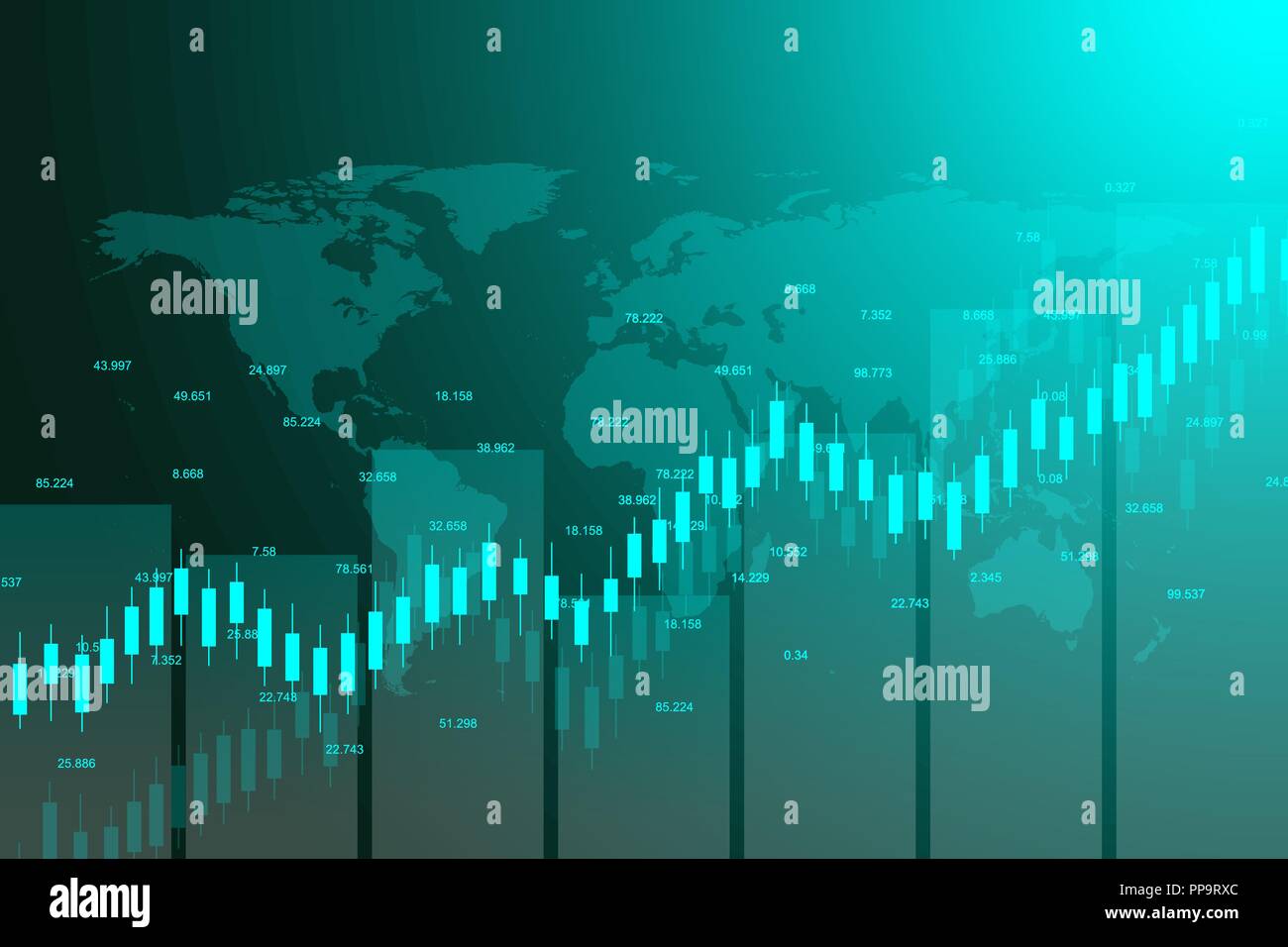 Stock market or forex trading graph chart suitable for financial ...
