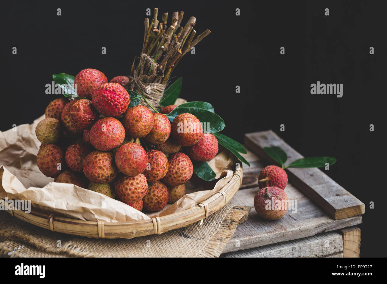 Fresh lychee fruits Stock Photo - Alamy