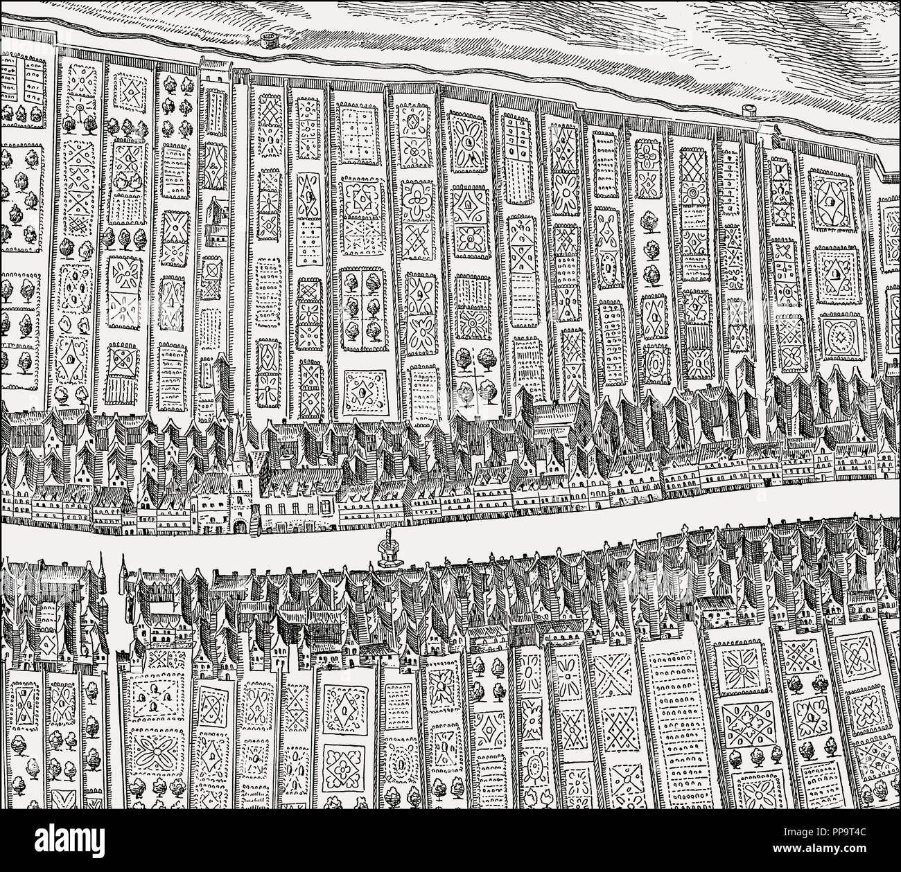 Great britain map 17th century roads hi-res stock photography and ...