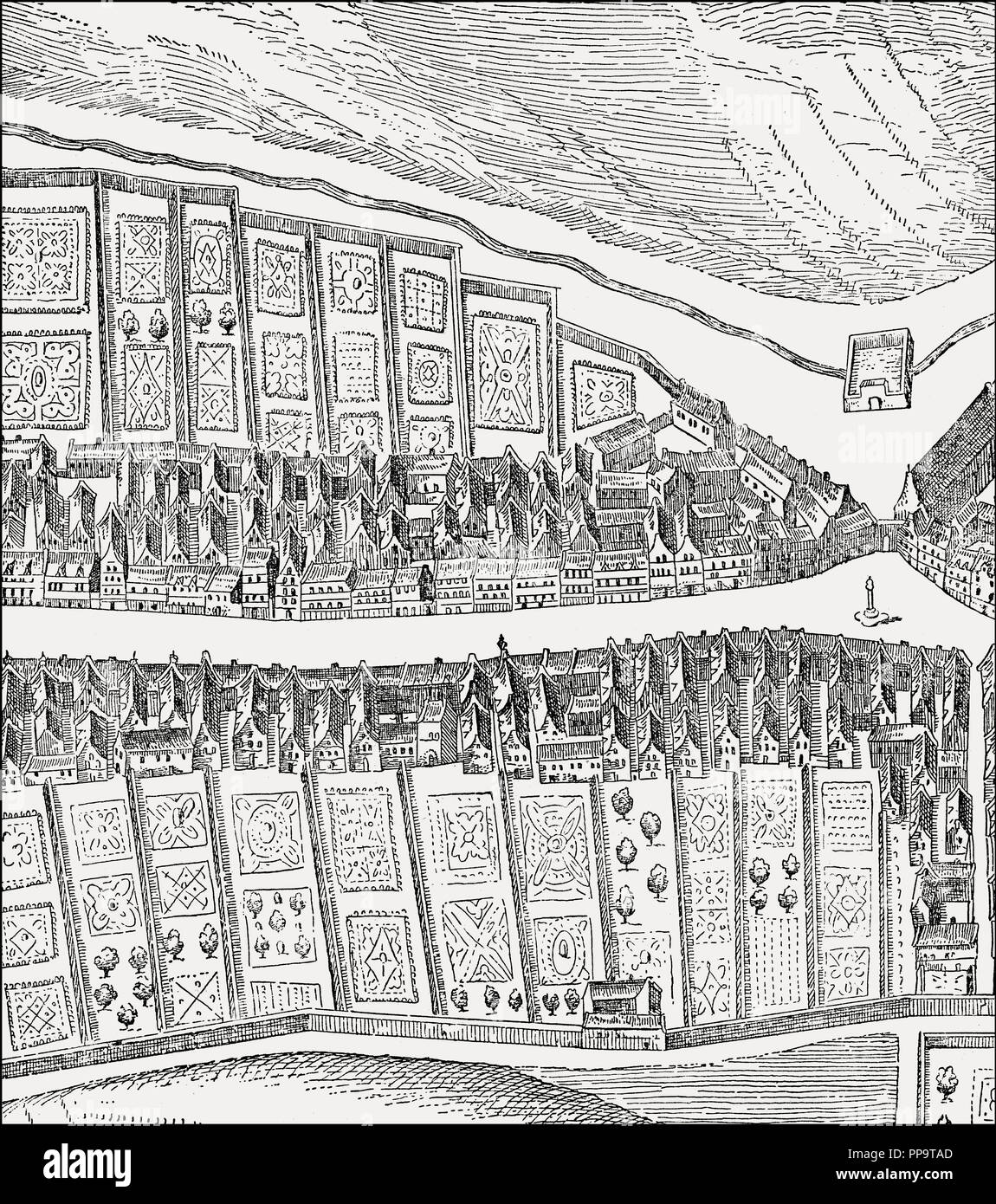 Great britain map 17th century roads hi-res stock photography and ...
