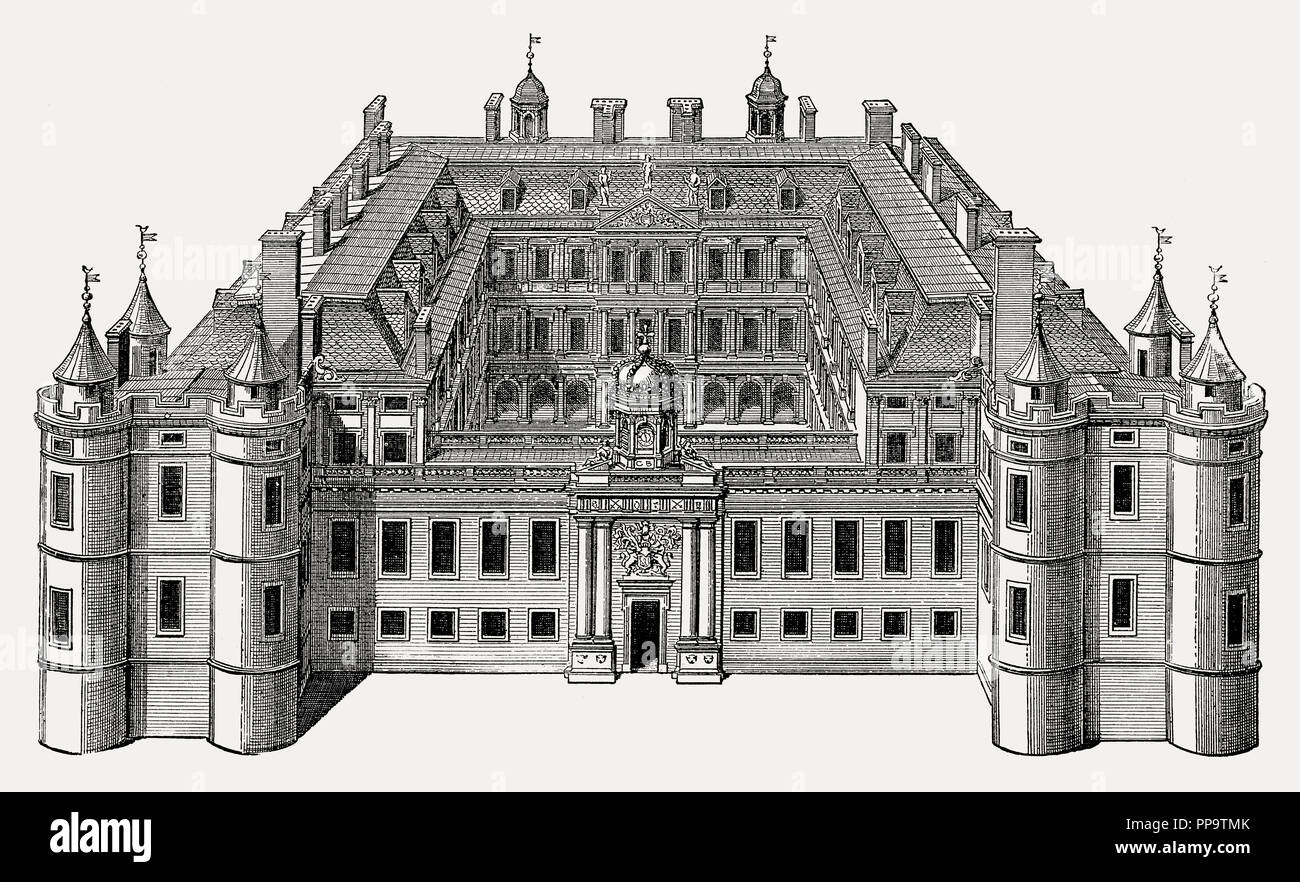 Palace of Holyroodhouse, Edinburgh, Scotland, 18th century Stock Photo ...