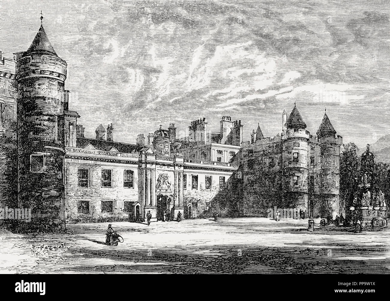 Palace of Holyroodhouse, Westfront, Edinburgh, Scotland, 18th century ...