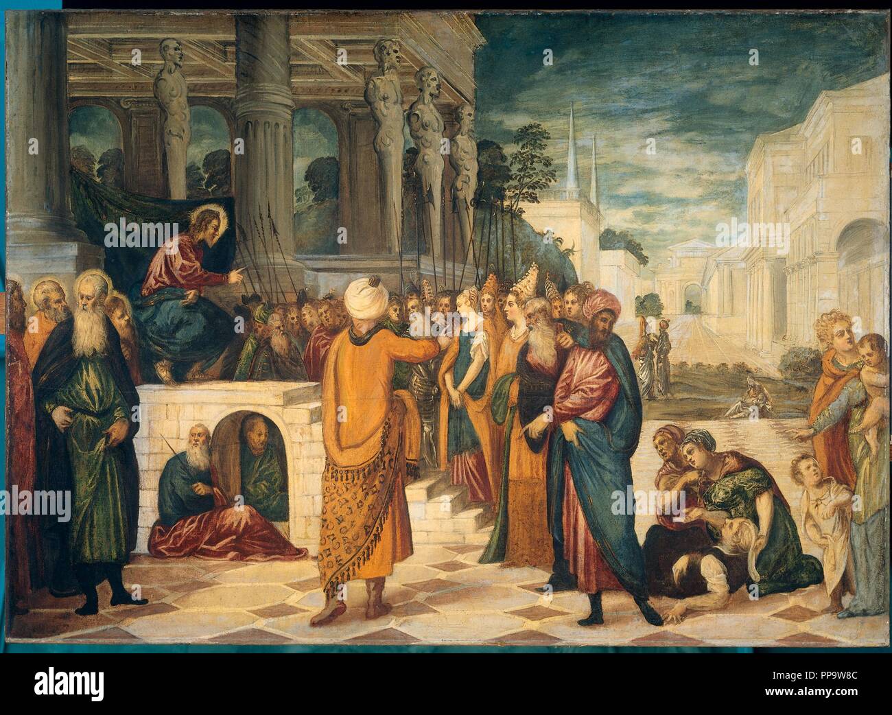 Jesus and the woman taken in adultery hi-res stock photography and ...