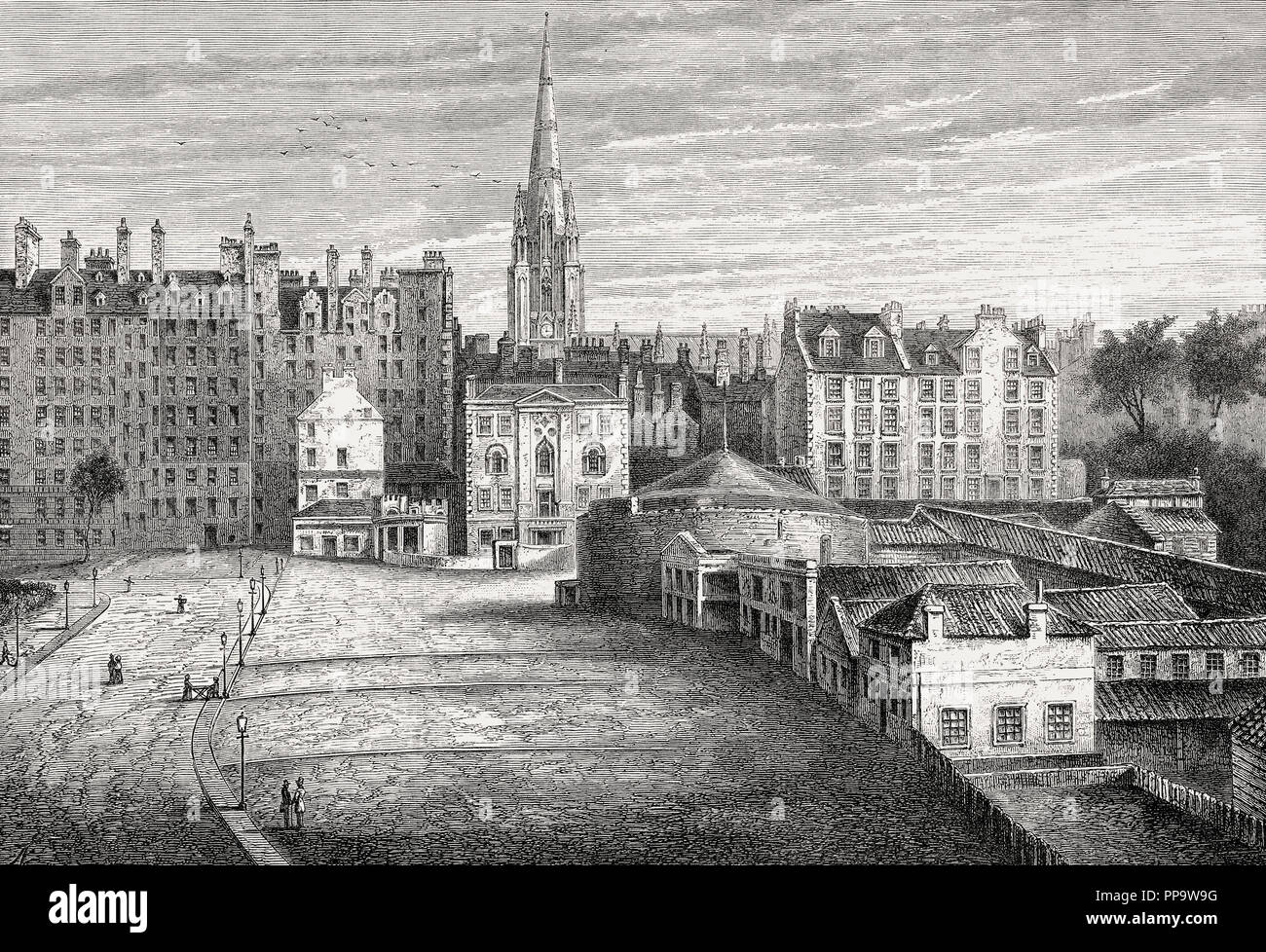 Free Church College, Edinburgh, Scotland, 19th century Stock Photo - Alamy